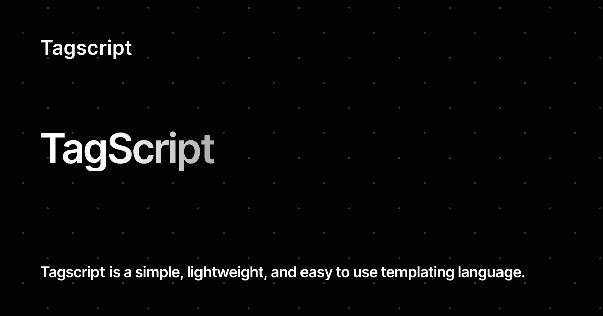 TagScript